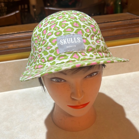 quintin | Accessories | Pink And Like Cheetah Print 5 Panel Hat ...